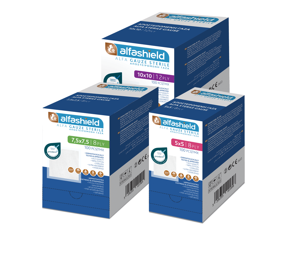 Alfashield / ALFA-GAUZE Packs Sterile Gauze – Κarabinis Μedical